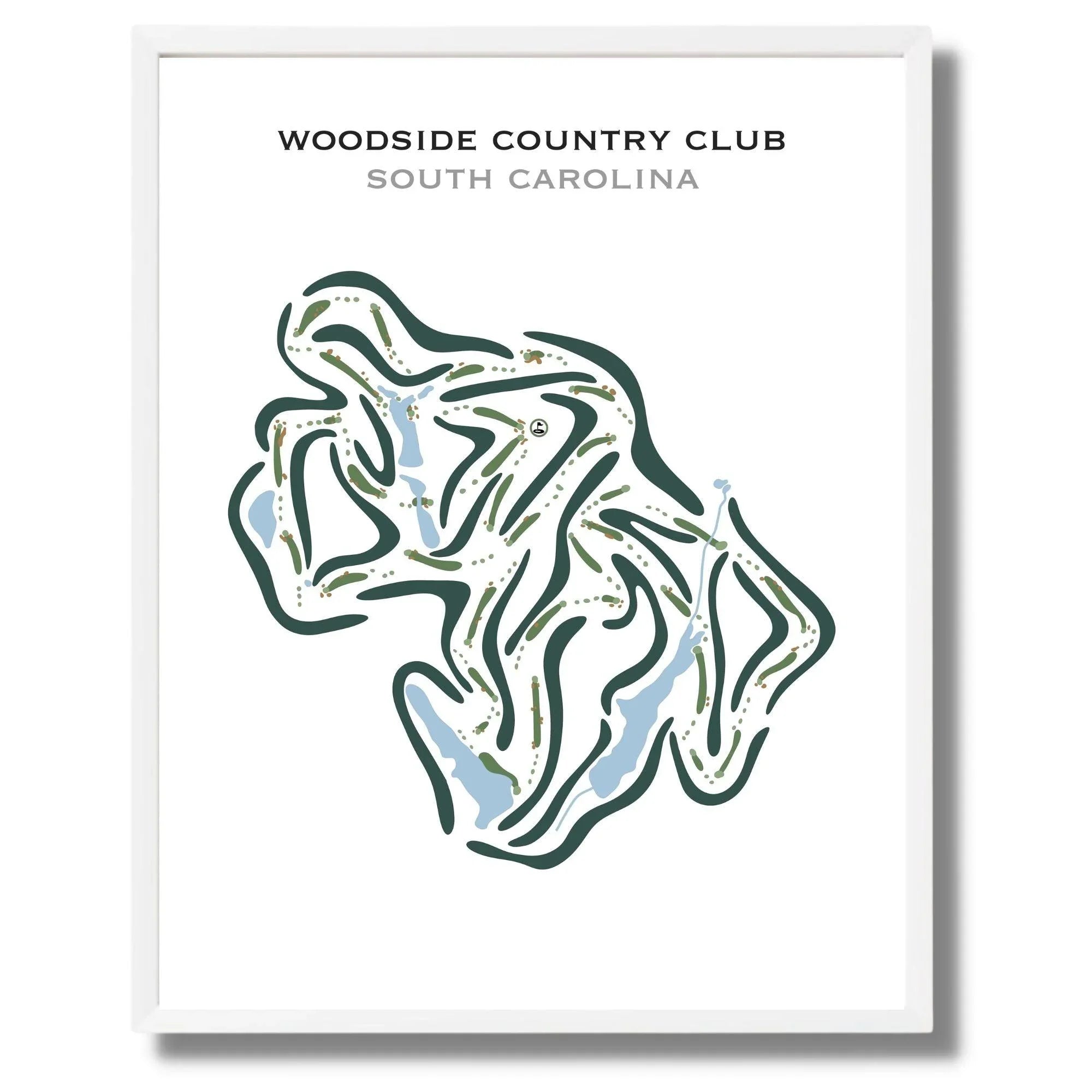 Woodside Country Club, South Carolina - Printed Golf Course - Golf ...