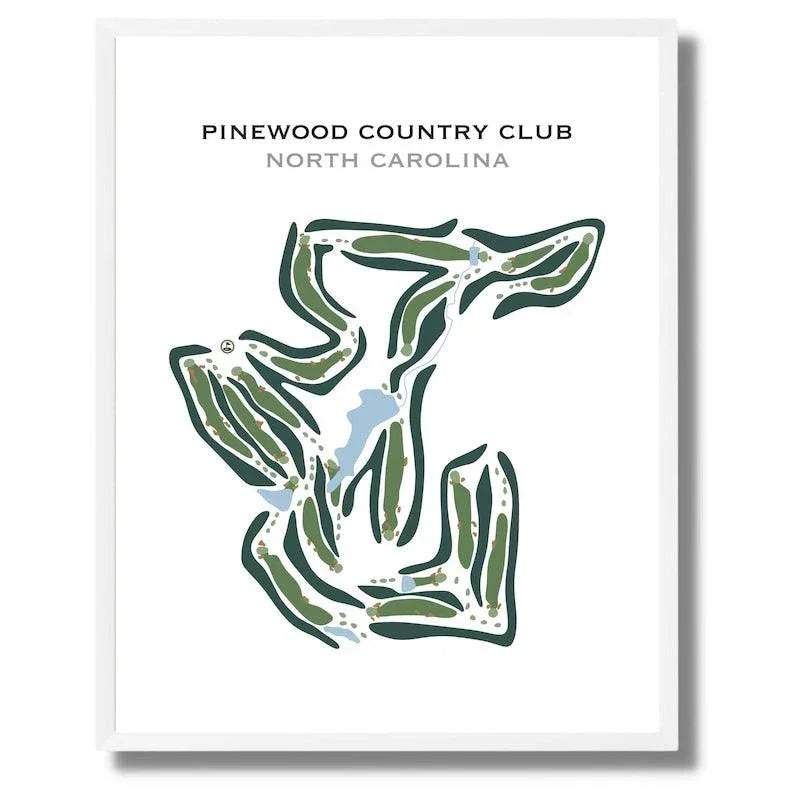 Buy the best printed golf course Pinewood Country Club, North Carolina ...