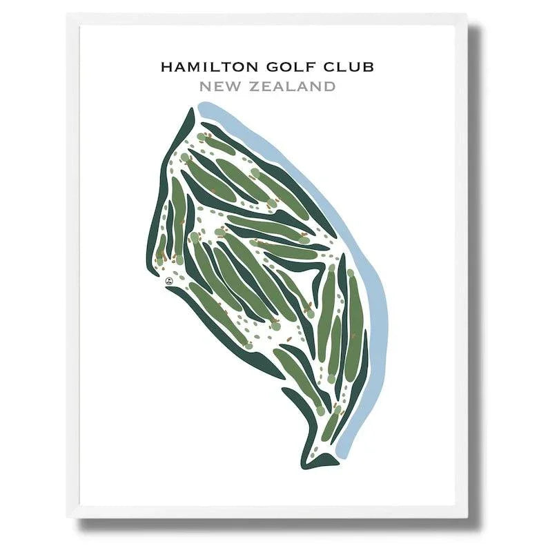 Buy the best printed golf course Hamilton Golf Club, New Zealand - Golf ...